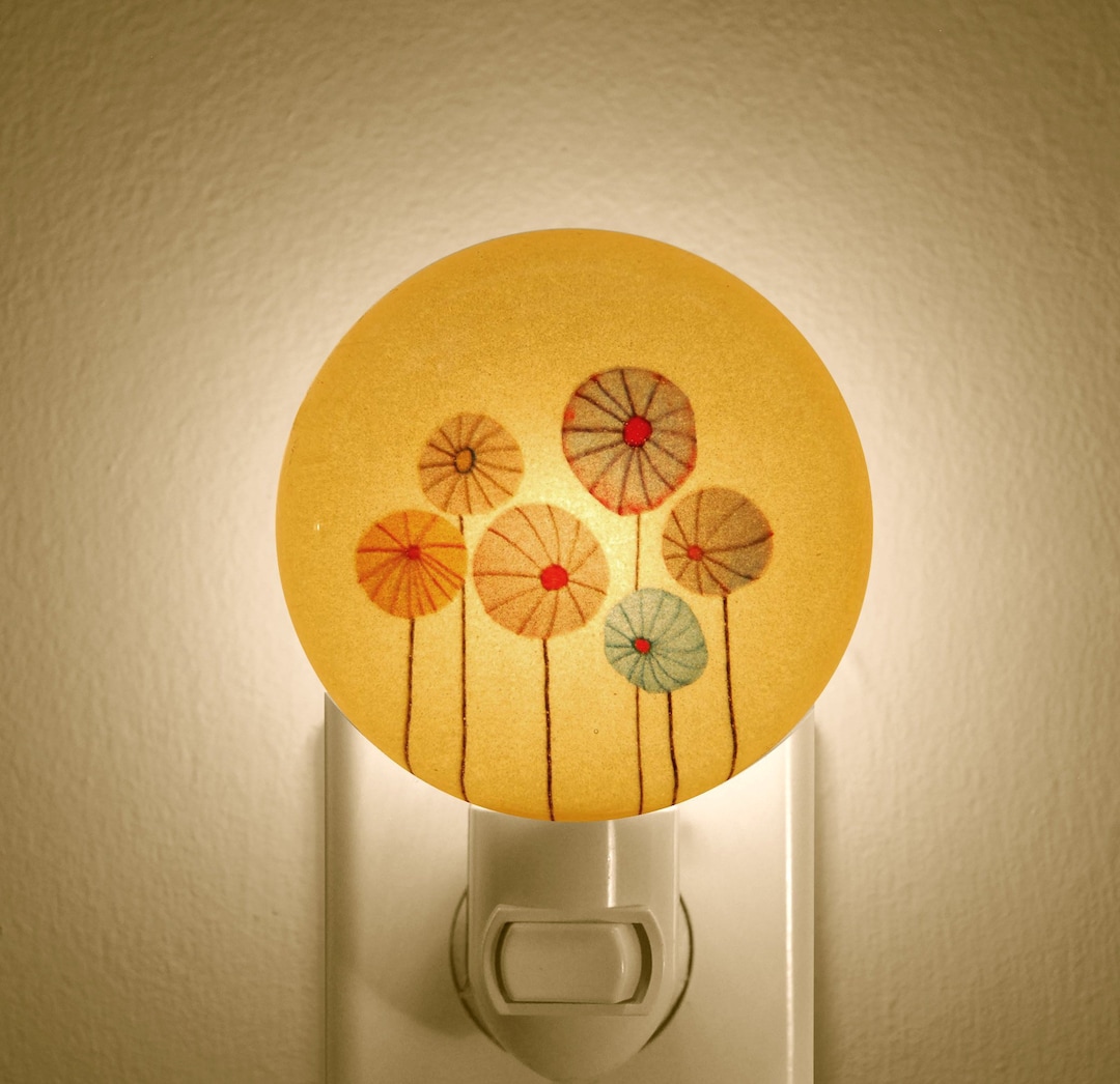 Yellow Night Light, Handcrafted Night Lights, Warm Glow Night Light ...