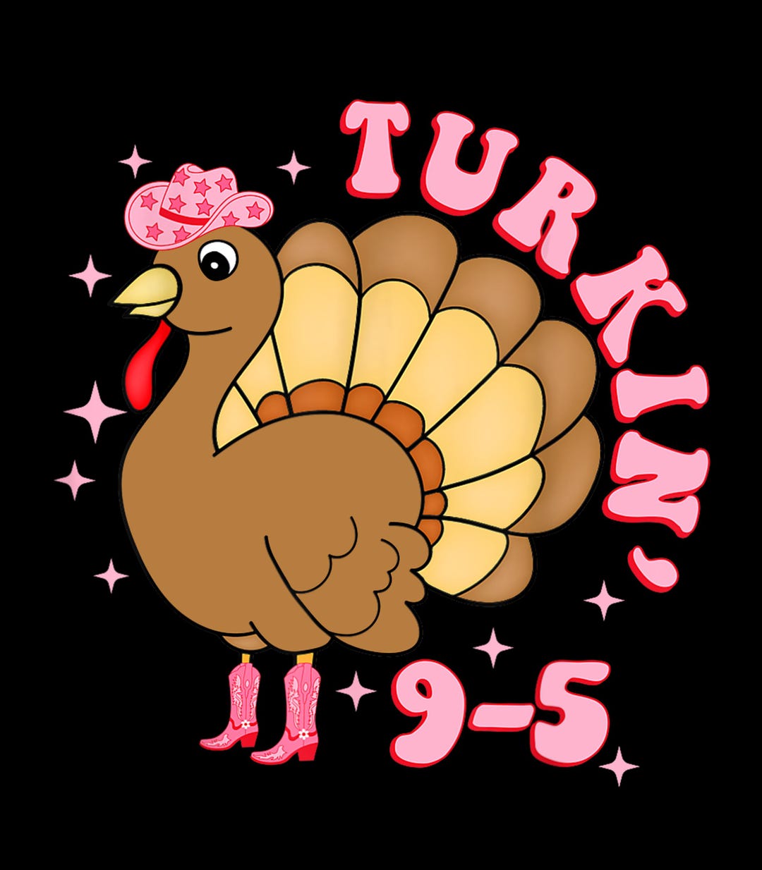 Turkin' 9 to 5 Funny Work Turkey Thanksgiving Digital Png - Etsy