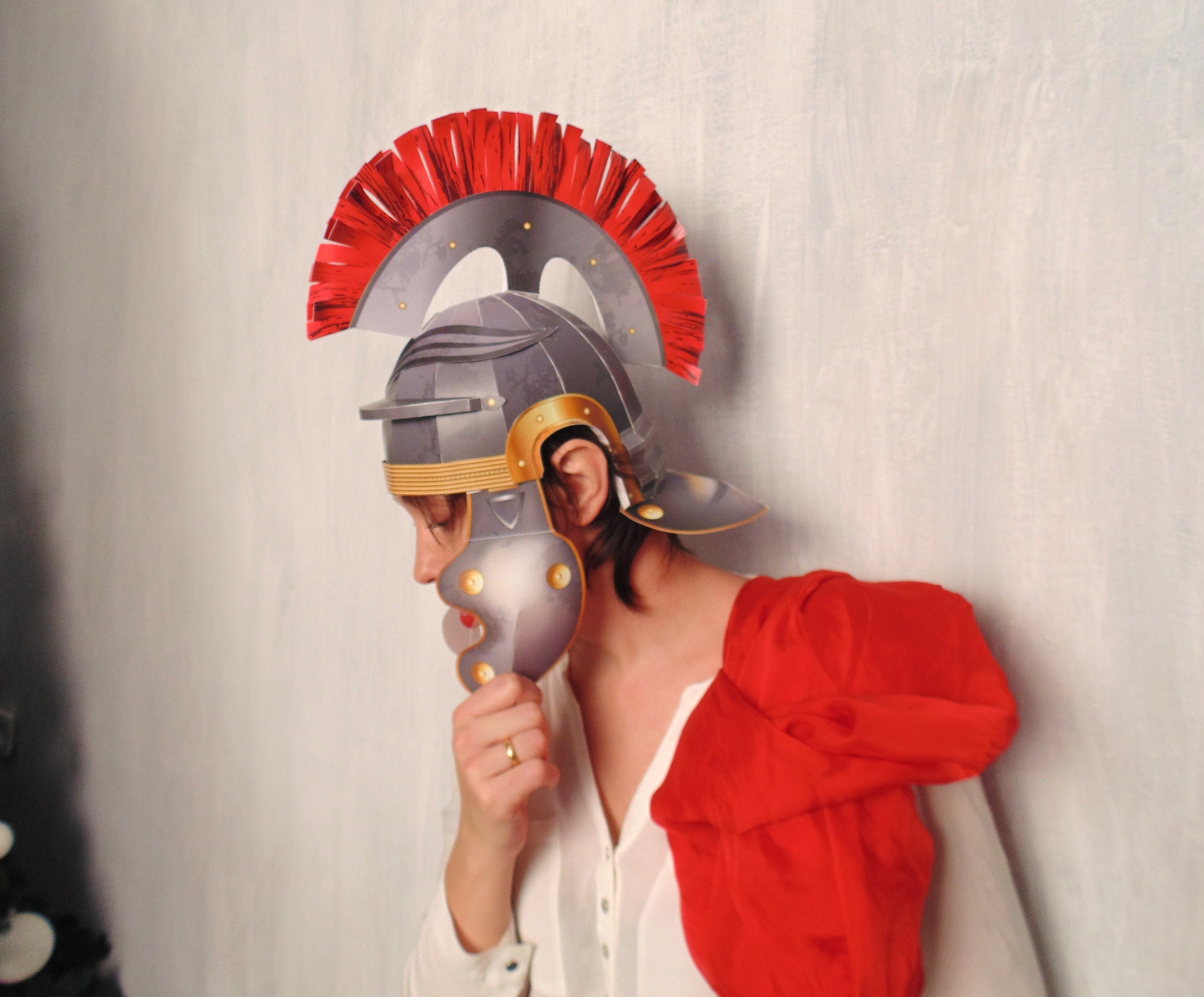 Roman Helmet Pattern PRINTABLE. Roman Soldier Costume. Gladiator Helmet ...