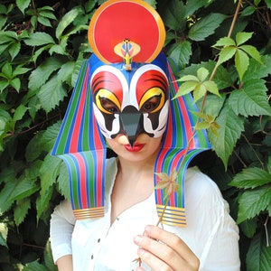 Ra Mask PRINTABLE Pattern. Egyptian God Mask. Egyptian Paper Mask ...