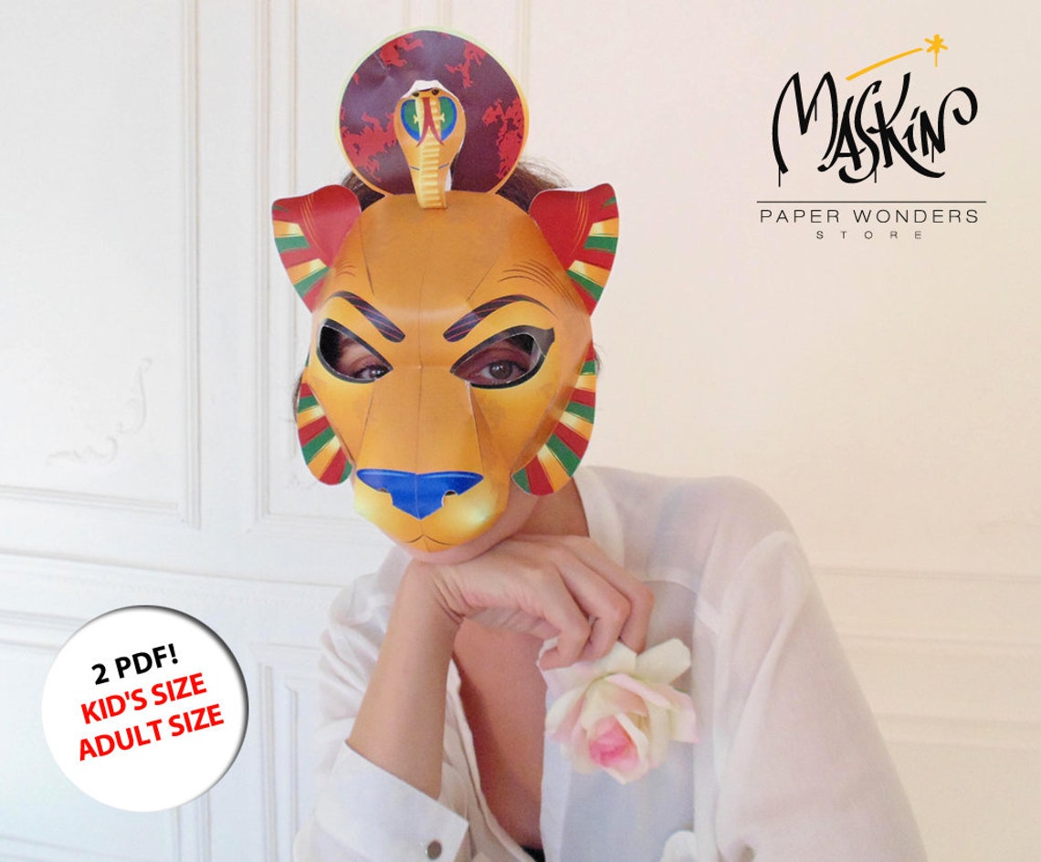 Sekhmet Egyptian Goddess PRINTABLE Mask. Sekhmet Mask. Egyptian Costume ...