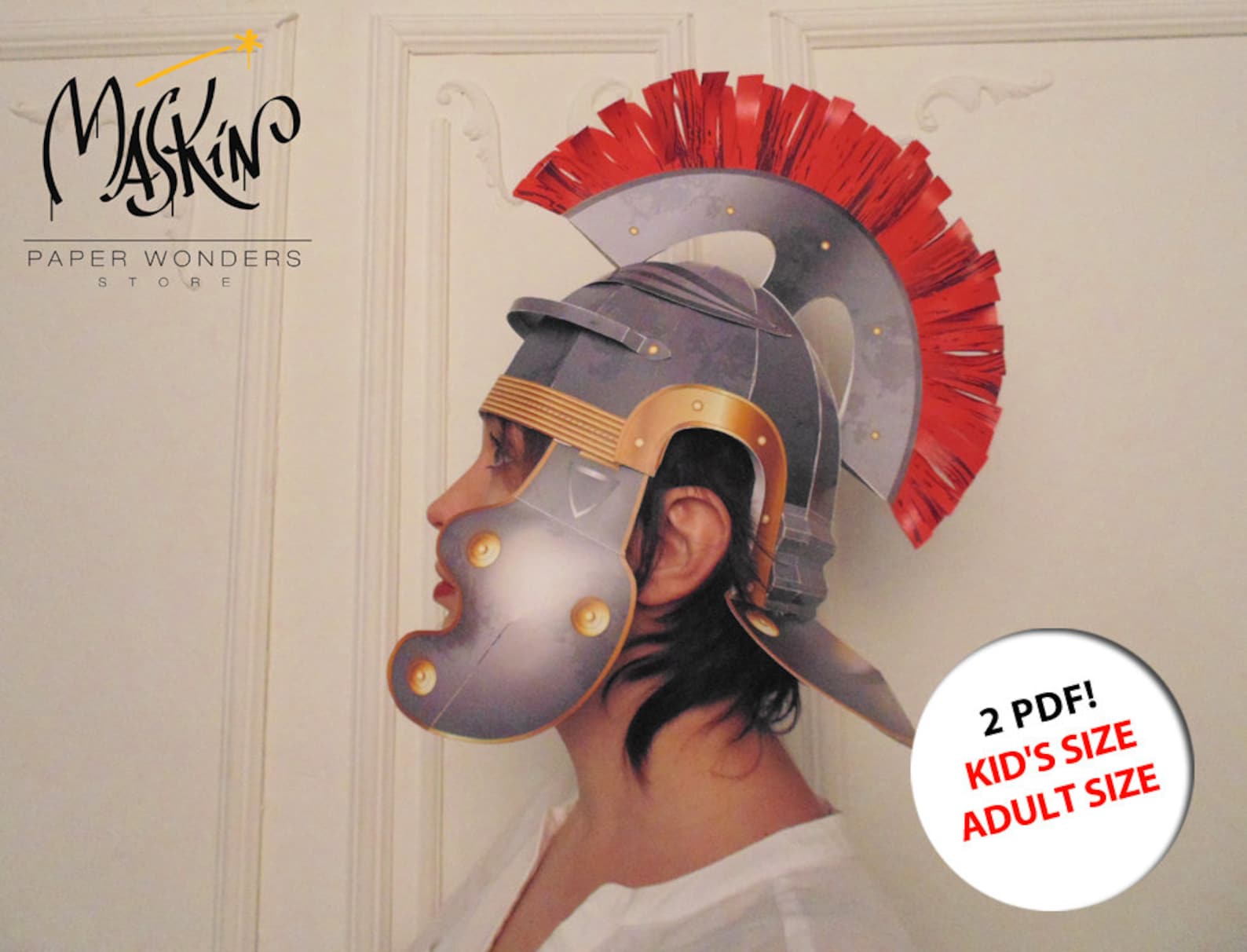 Roman Helmet Pattern PRINTABLE. Roman Soldier Costume. Gladiator Helmet ...