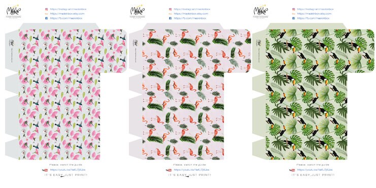 Paper Bags PRINTABLE Pattern Set. Paper Gift Bags. Favor Bags. - Etsy