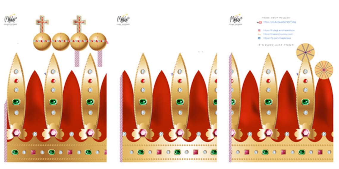 Paper Crown Template Crown Pattern. Printable Crown. Royal Crown. Paper ...