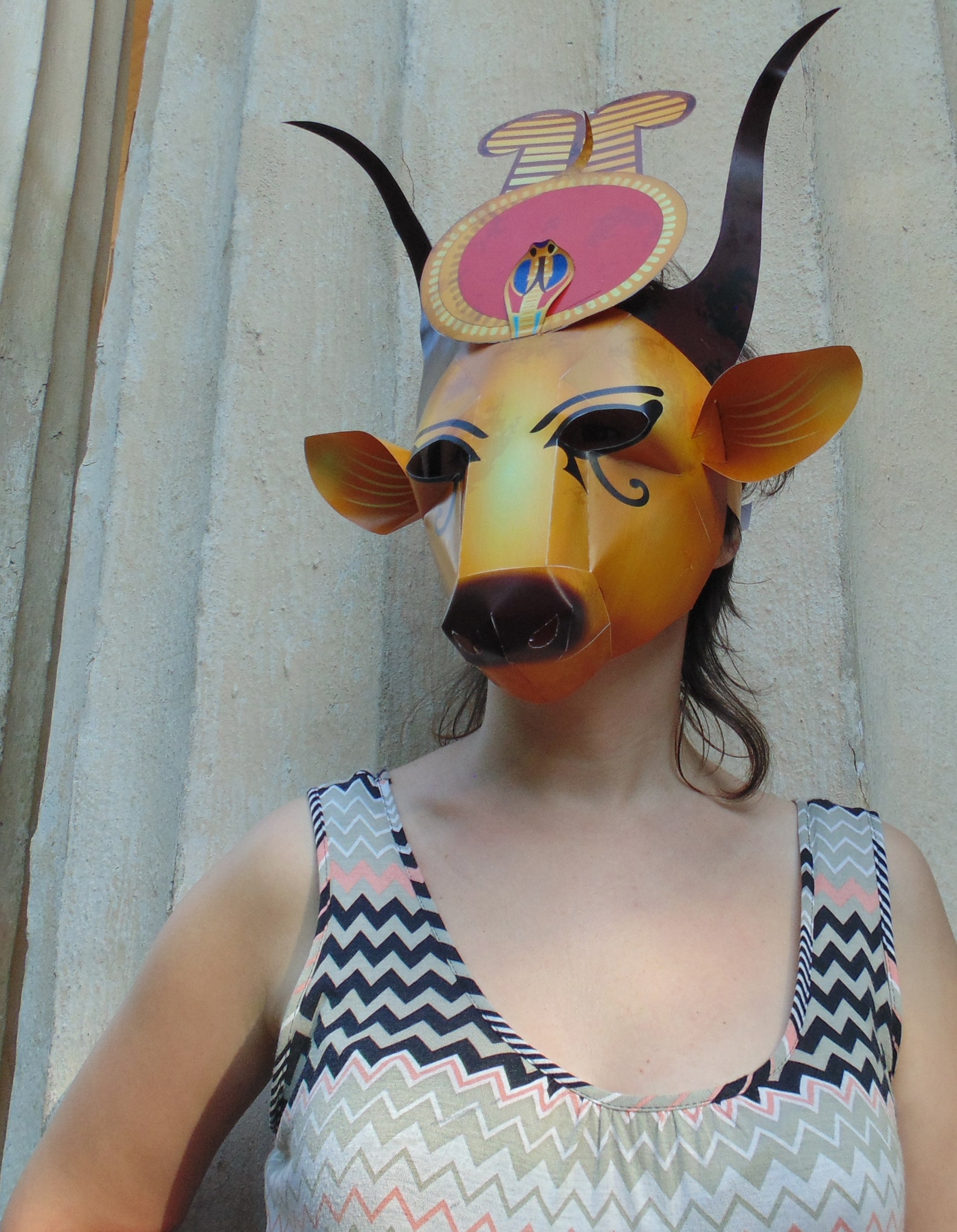 Egyptian Mask PRINTABLE Pattern. Hathor Mask. Cow Mask. Mask Pattern ...