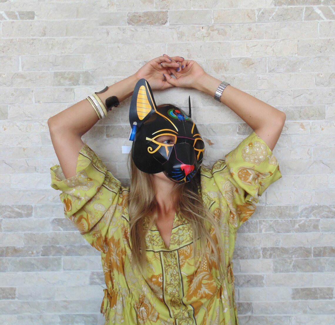 Bastet mask PRINTABLE pattern Bast mask Bast goddess | Etsy