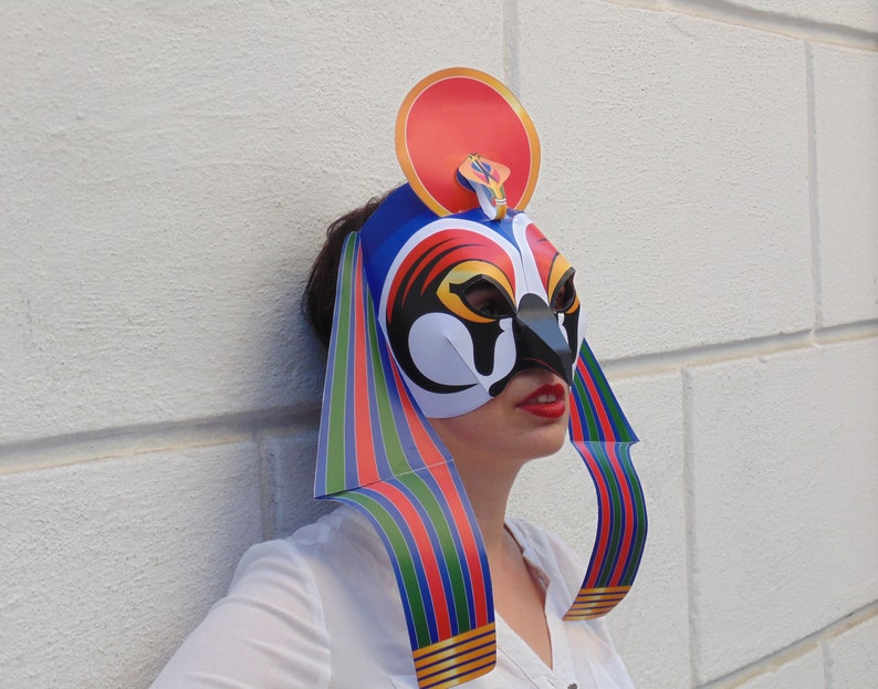 Ra Mask PRINTABLE Pattern. Egyptian God Mask. Egyptian Paper - Etsy Canada