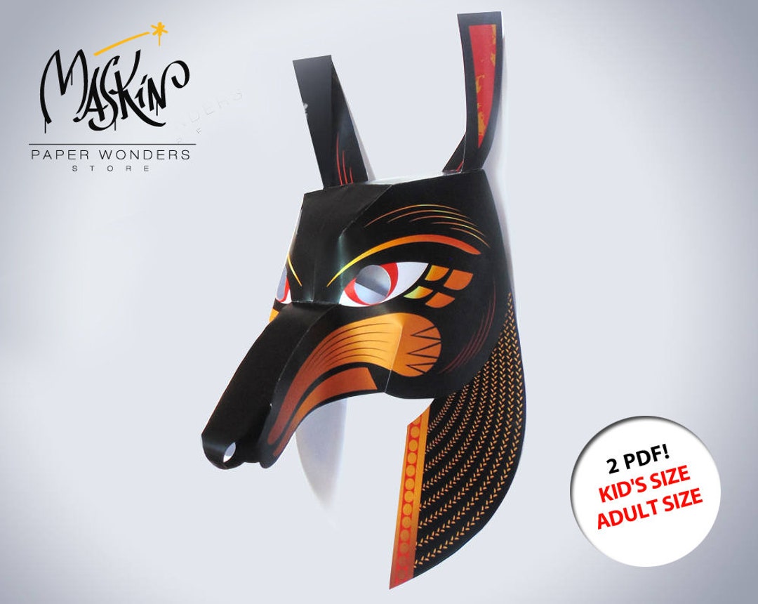 Egyptian Mask. Seth Mask PRINTABLE Pattern. Mens Masquerade Mask ...