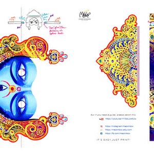 Kali Mask PRINTABLE. Kali Ma. Kali Goddess. Indian Goddess Costume ...
