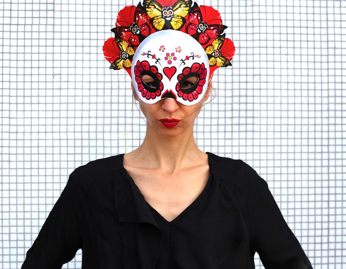 Sugar Skull Mask PRINTABLE. Calavera Mask. Day of the Dead | Etsy