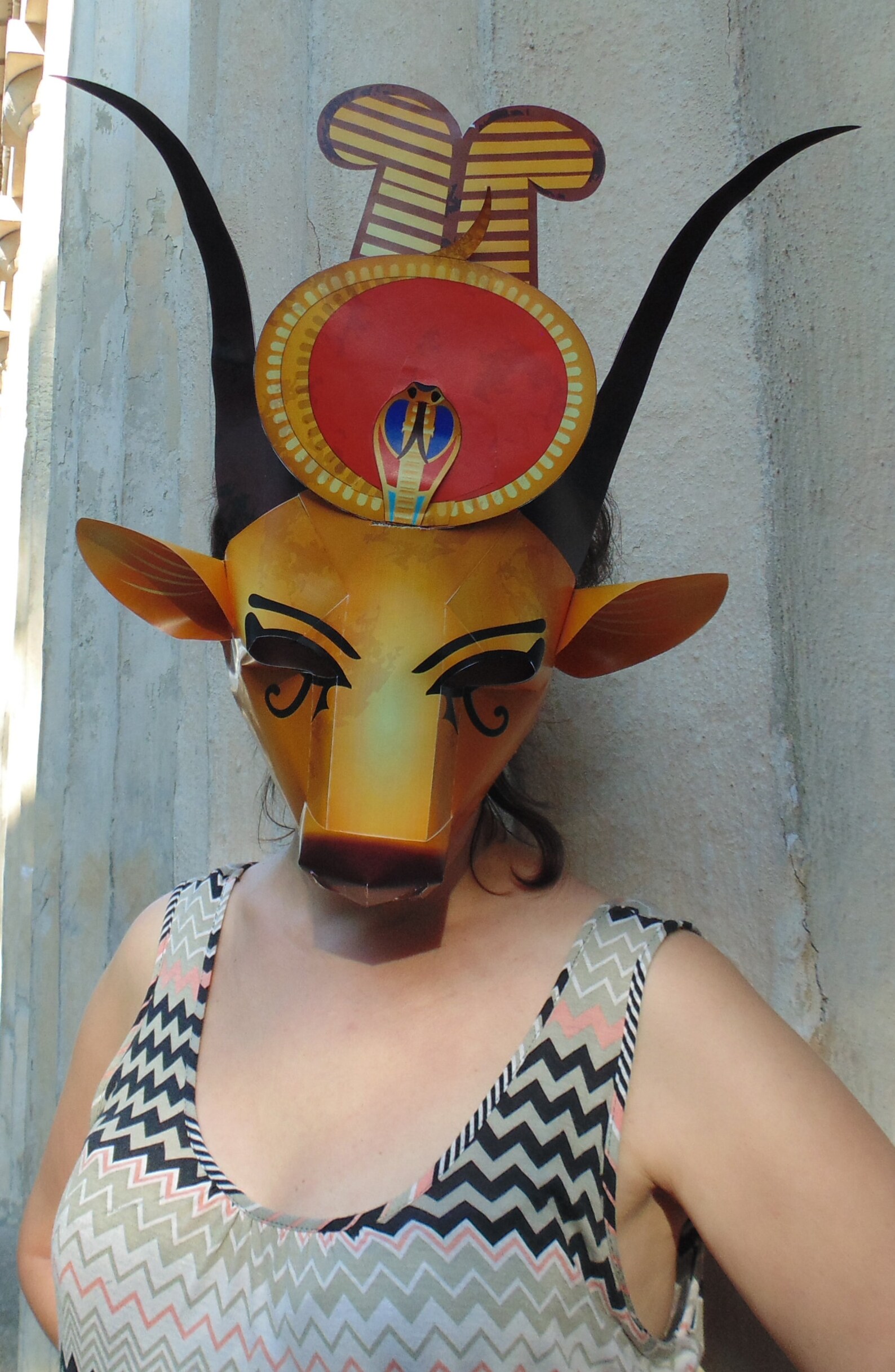 Egyptian Mask PRINTABLE Pattern. Hathor Mask. Cow Mask. Mask Pattern ...