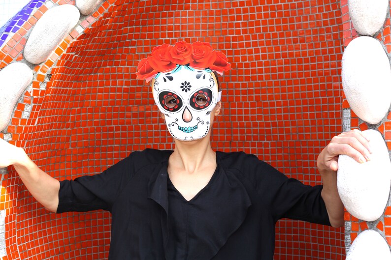 Sugar Skull Mask PRINTABLE Pattern. Day of the Dead Mask. Calavera Mask ...