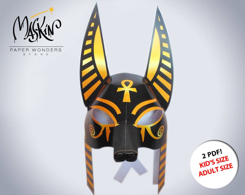 Anubis Mask Printable. Egyptian Mask. Mask Pattern Anubis - Etsy