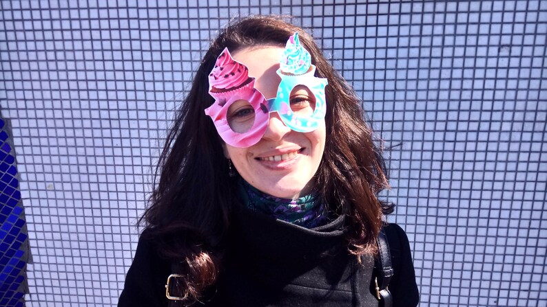 Cupcake Mask. Cupcake Party Decorations. Cupcake Glass Mask. - Etsy