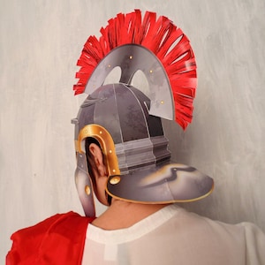 Roman Helmet Pattern PRINTABLE. Roman Soldier Costume. Gladiator Helmet ...