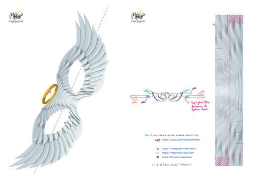 Angel PRINTABLE Mask. Angel Wings Mask. Angel Costume Mask. | Etsy Ireland