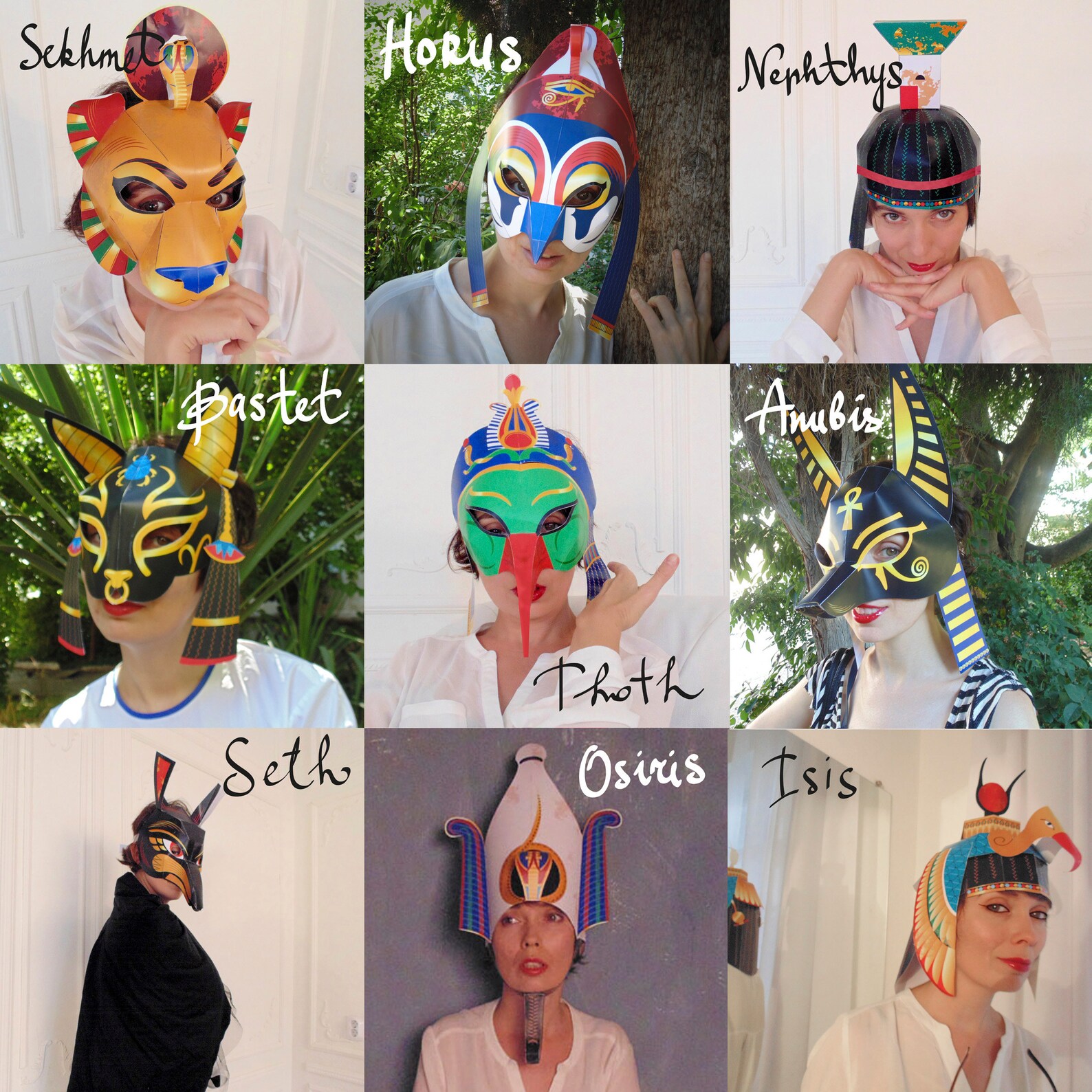 Egyptian PRINTABLE Mask. Nephthys Goddess. Nephthys Costume. - Etsy