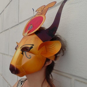 Egyptian Mask PRINTABLE Pattern. Hathor Mask. Cow Mask. Mask Pattern ...