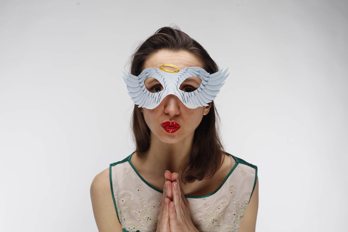 Angel PRINTABLE Mask. Angel Wings Mask. Angel Costume Mask. - Etsy
