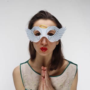 Angel PRINTABLE Mask. Angel Wings Mask. Angel Costume Mask. Masquerade ...