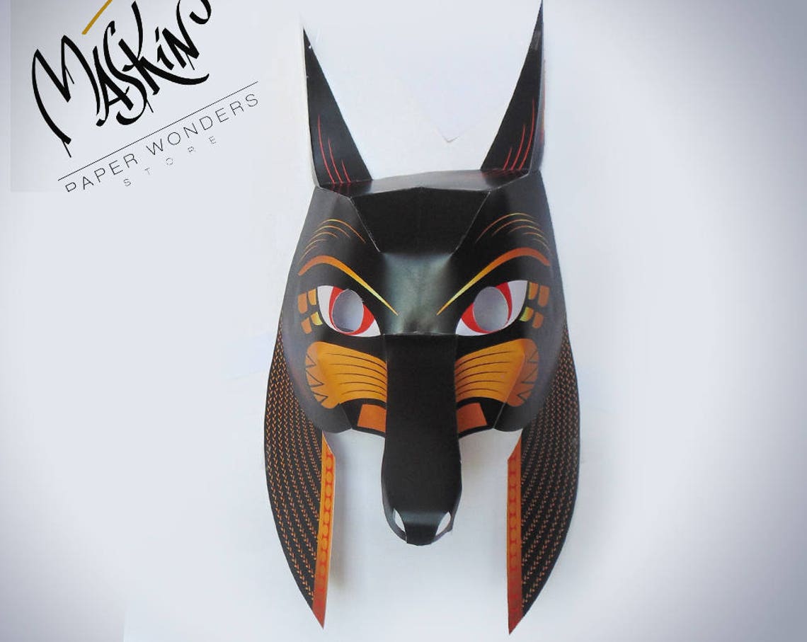 Egyptian Mask. Seth Mask PRINTABLE Pattern. Mens Masquerade - Etsy Canada