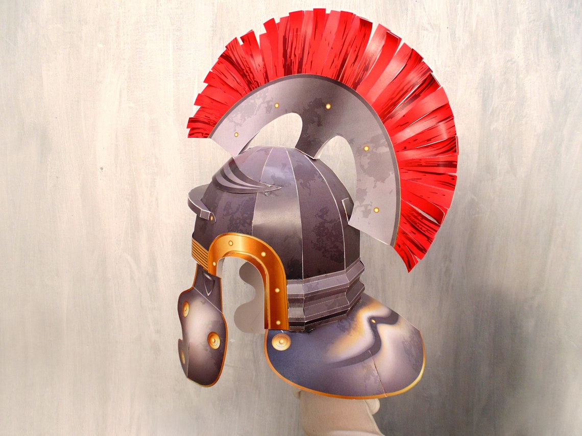 Roman Helmet Pattern PRINTABLE. Roman Soldier Costume. Gladiator Helmet ...