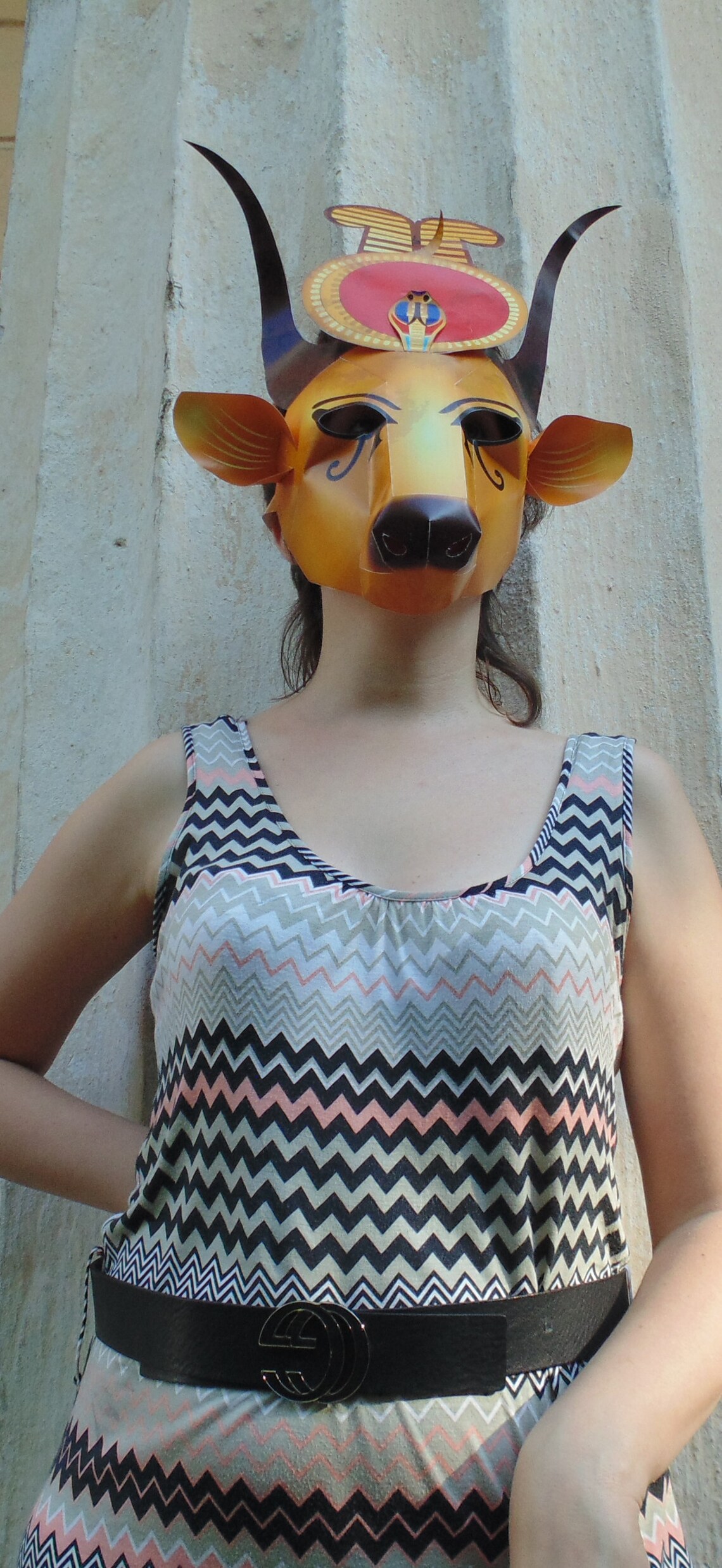 Egyptian Mask PRINTABLE Pattern. Hathor Mask. Cow Mask. Mask Pattern ...