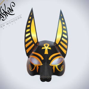 Anubis Mask Printable. Egyptian Mask. Mask Pattern Anubis Costume Mask ...