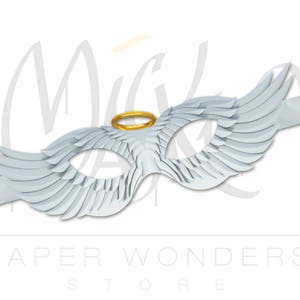 Angel PRINTABLE Mask. Angel Wings Mask. Angel Costume Mask. Masquerade ...