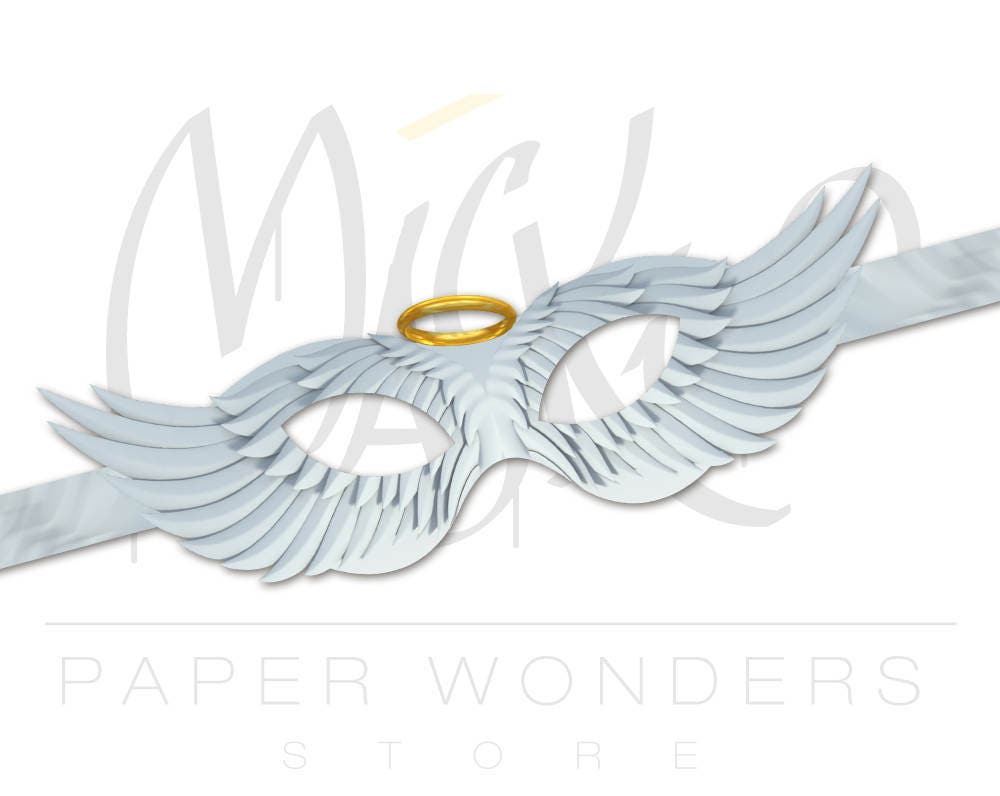 Angel PRINTABLE Mask. Angel Wings Mask. Angel Costume Mask. - Etsy