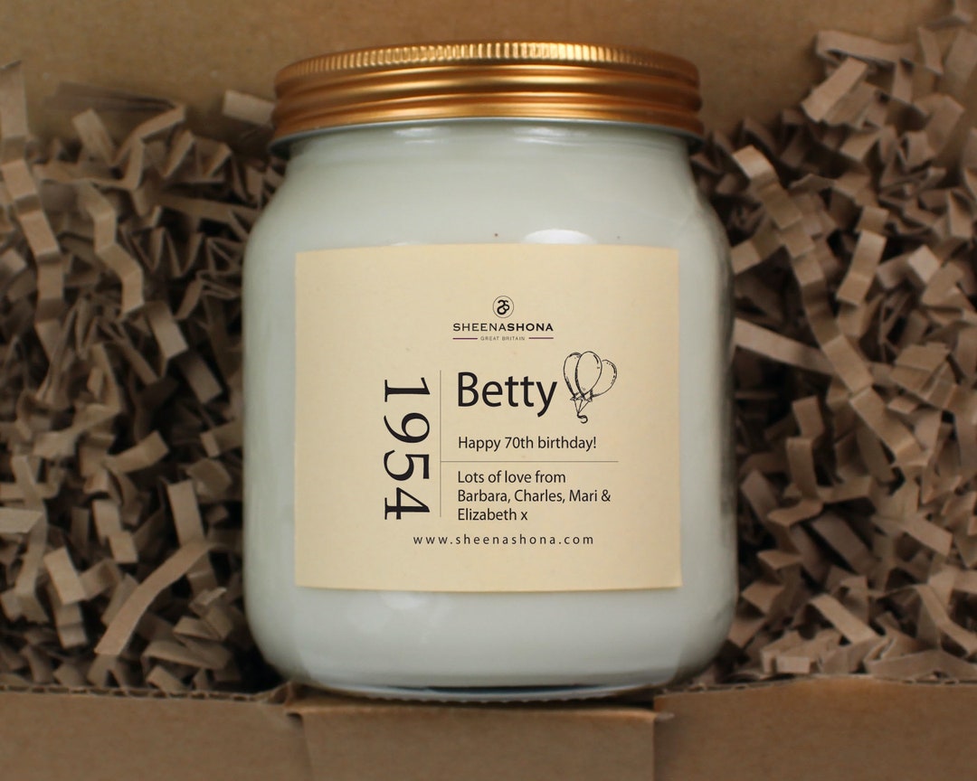 70th Happy Birthday by Birth Year Soya Wax Candle/choose Your Candle ...