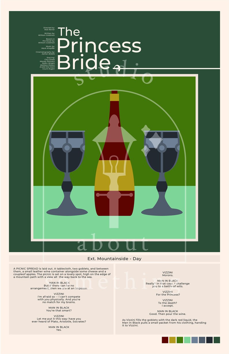 The Princess Bride Modern Minimal Poster Digital Download - Etsy