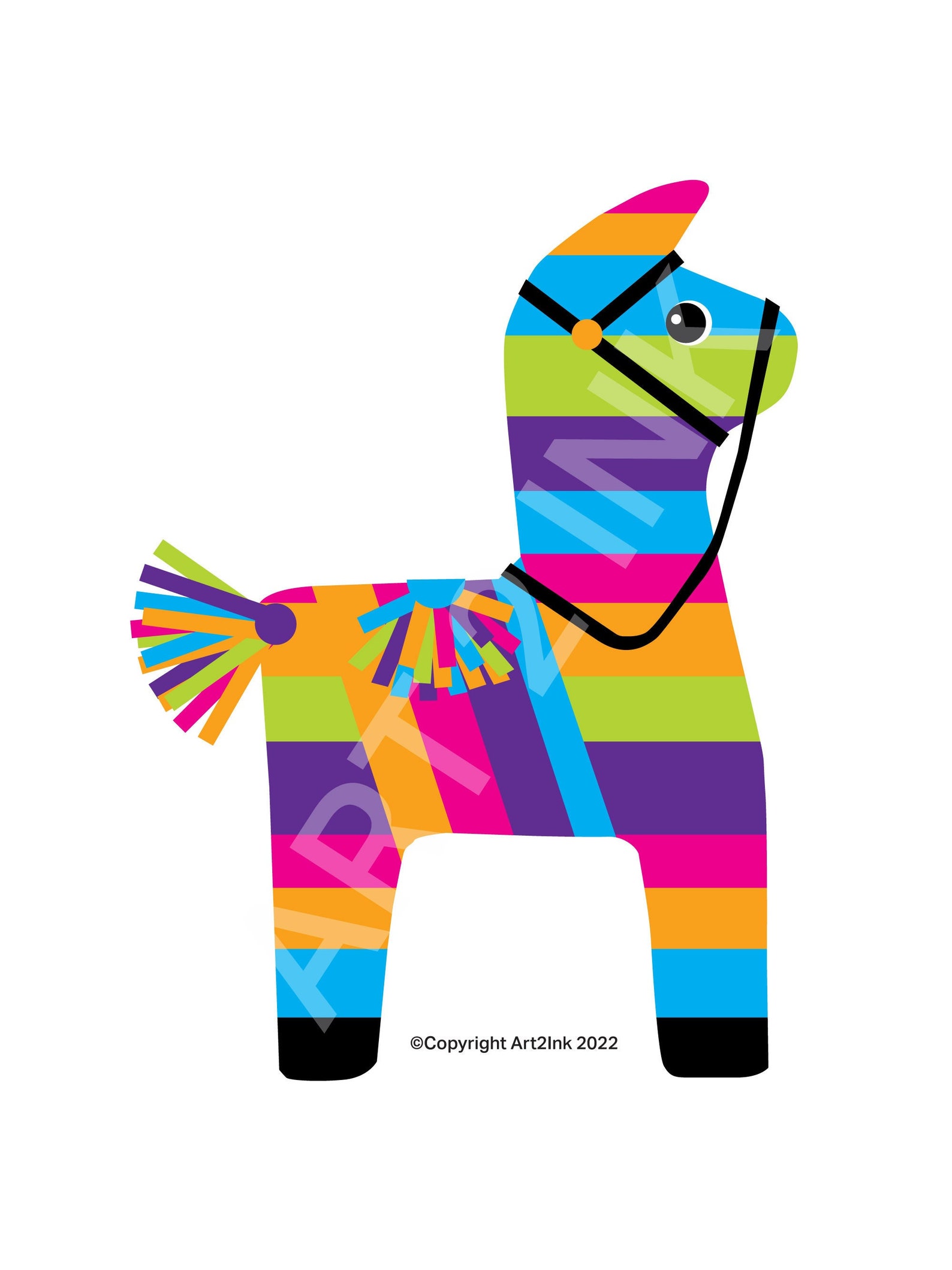 Colorful Donkey Piñata - Etsy