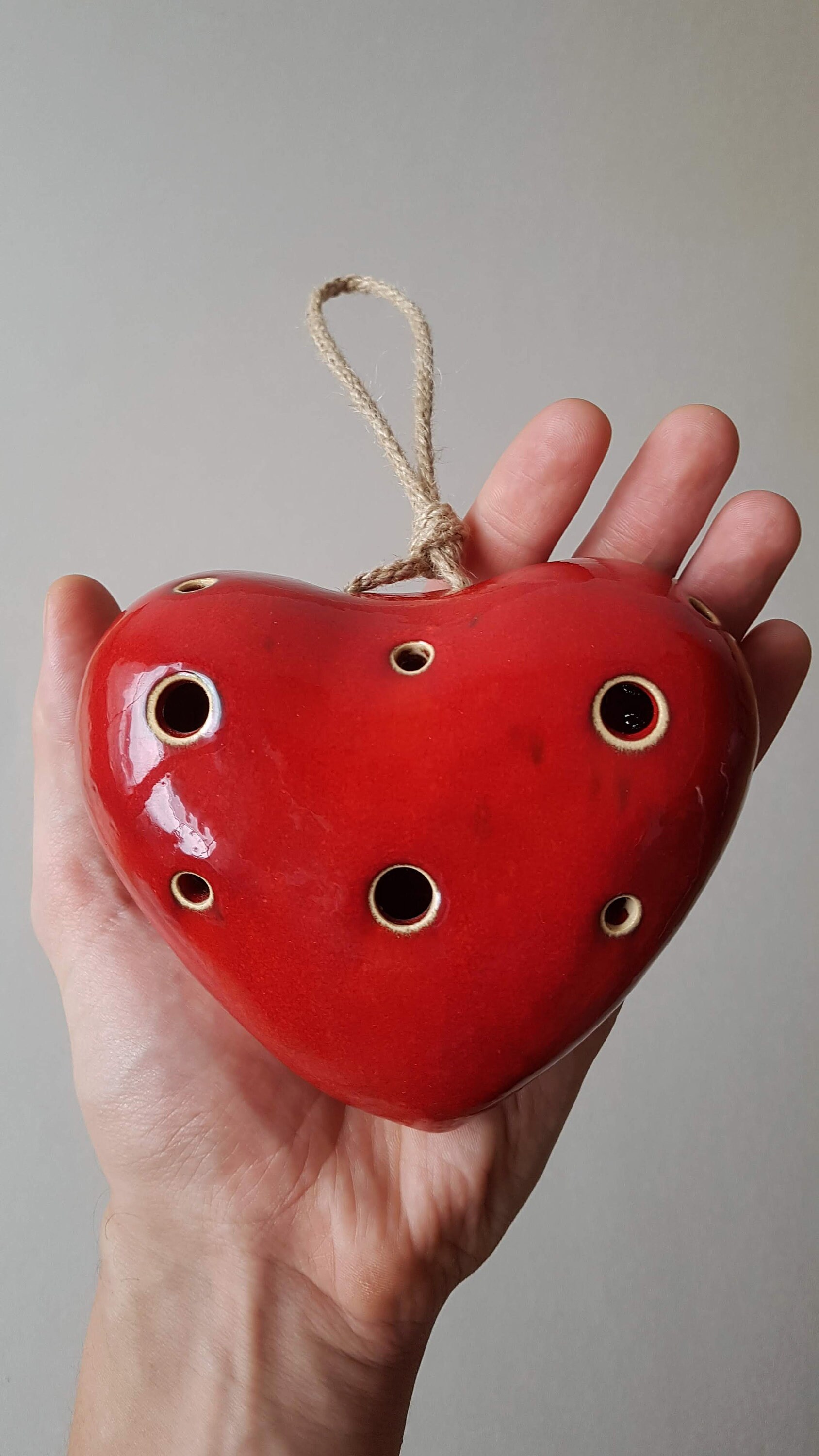 3D Glazed Ceramic Heart - Etsy