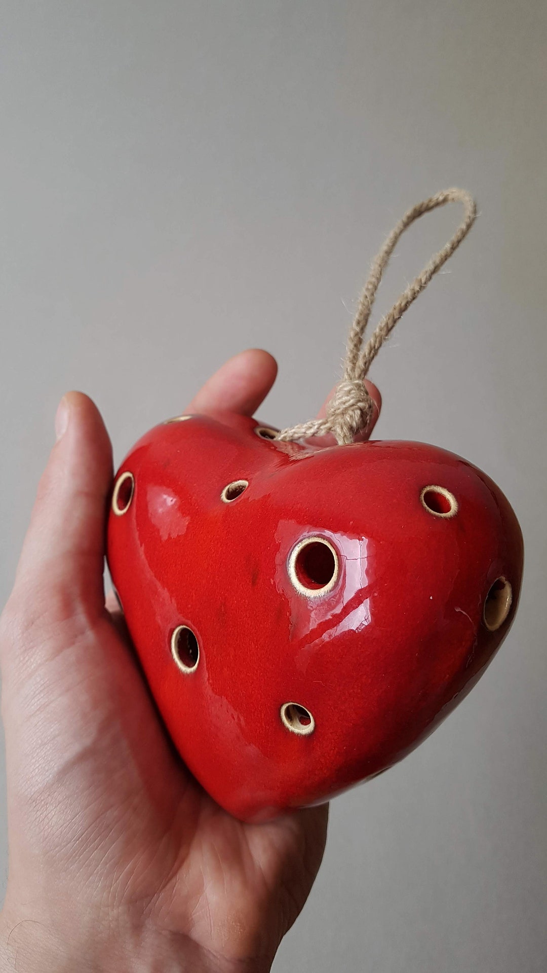 3D Glazed Ceramic Heart - Etsy