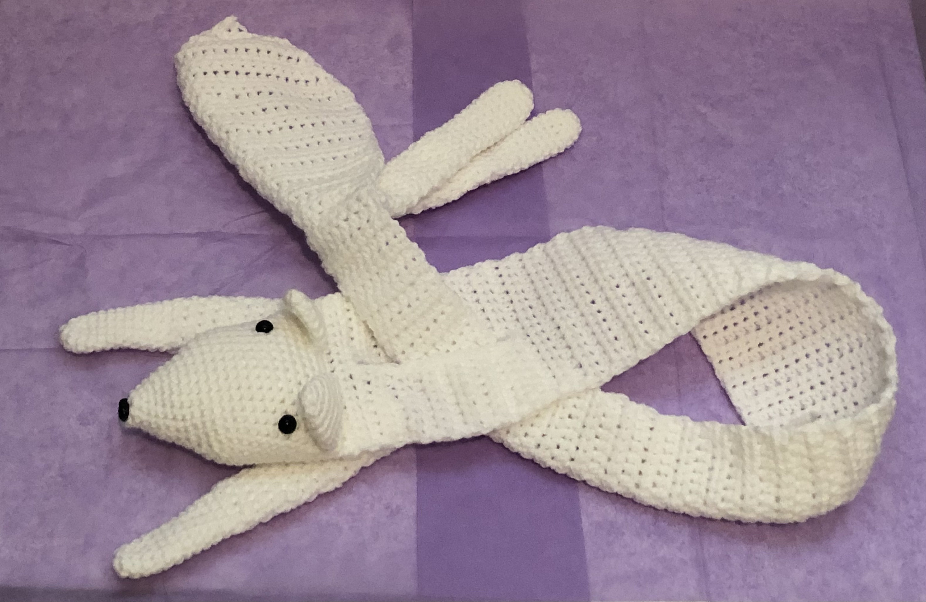 Crochet Arctic Fox Scarf - Etsy