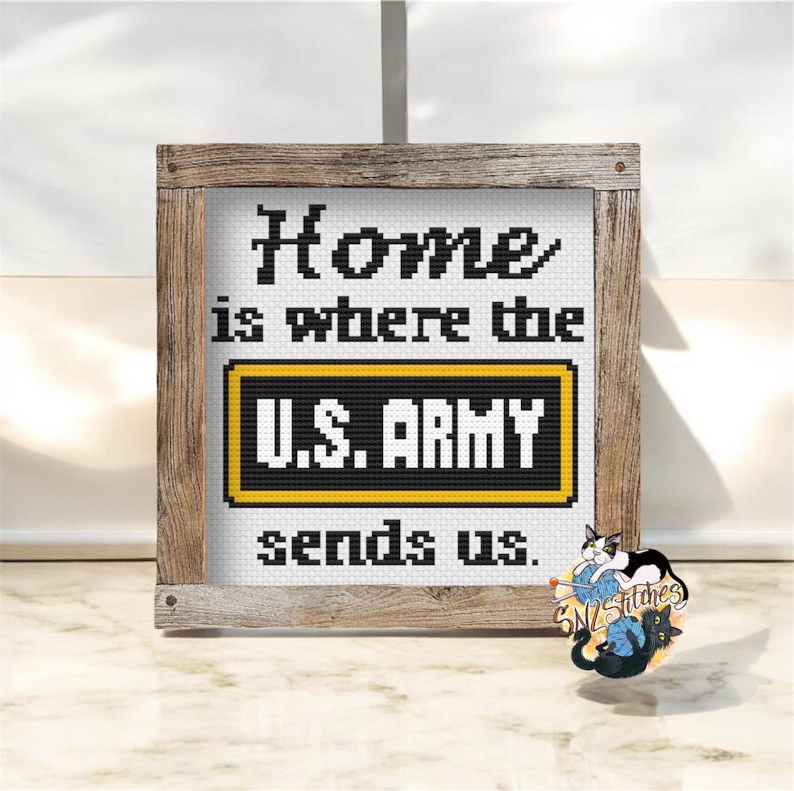 US Army Cross Stitch Pattern: Military Home Decor (PDF Pattern) - Etsy