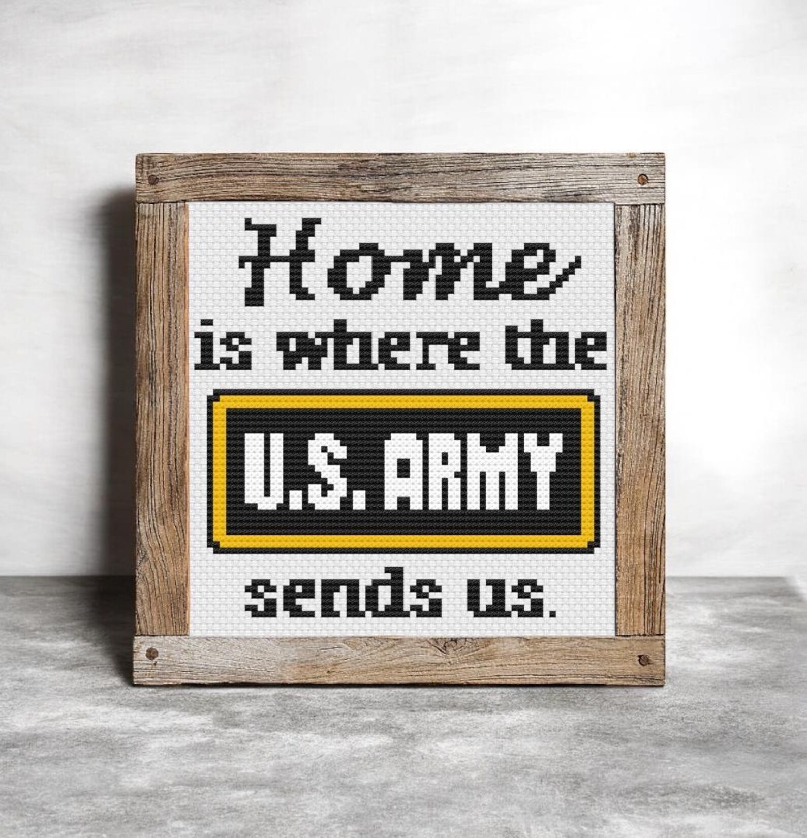 US Army Cross Stitch Pattern: Military Home Decor (PDF Pattern) - Etsy