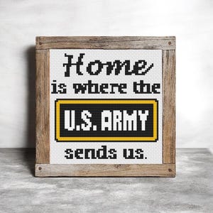 US Army Cross Stitch Pattern: Military Home Decor (PDF Pattern) - Etsy