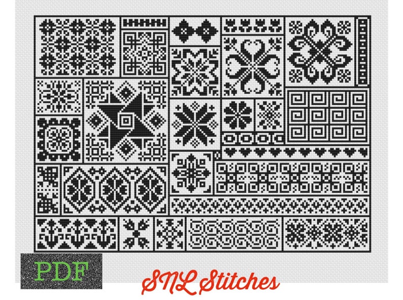 Sampler 2 Cross Stitch Sampler PDF Pattern - Etsy
