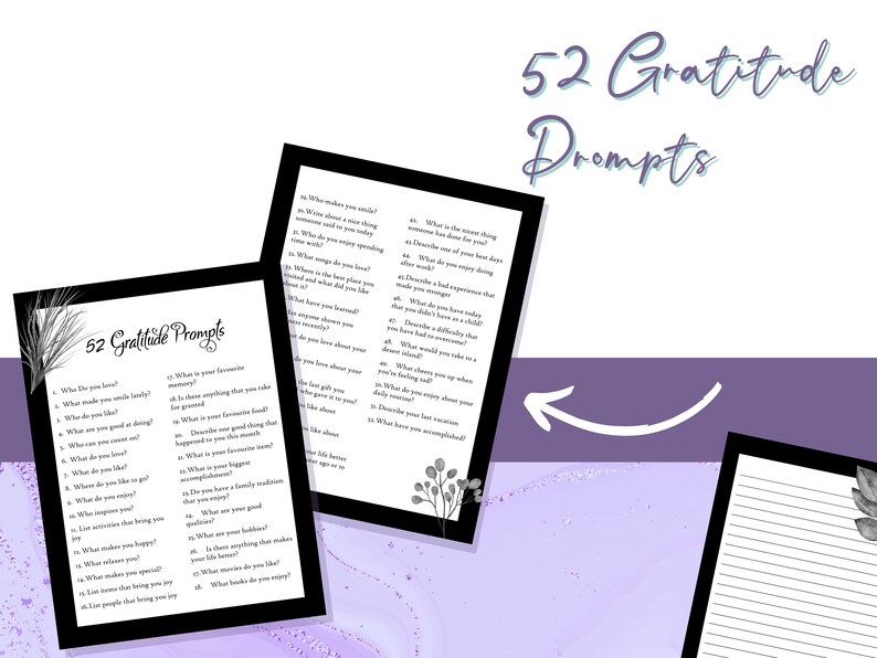 12 Month Gratitude Journal Printable - Etsy