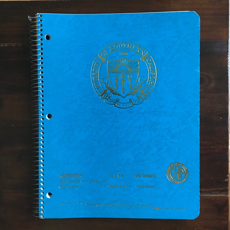 Assorted USC Notebooks C.1987, Sold Individually, Spiral, University of ...