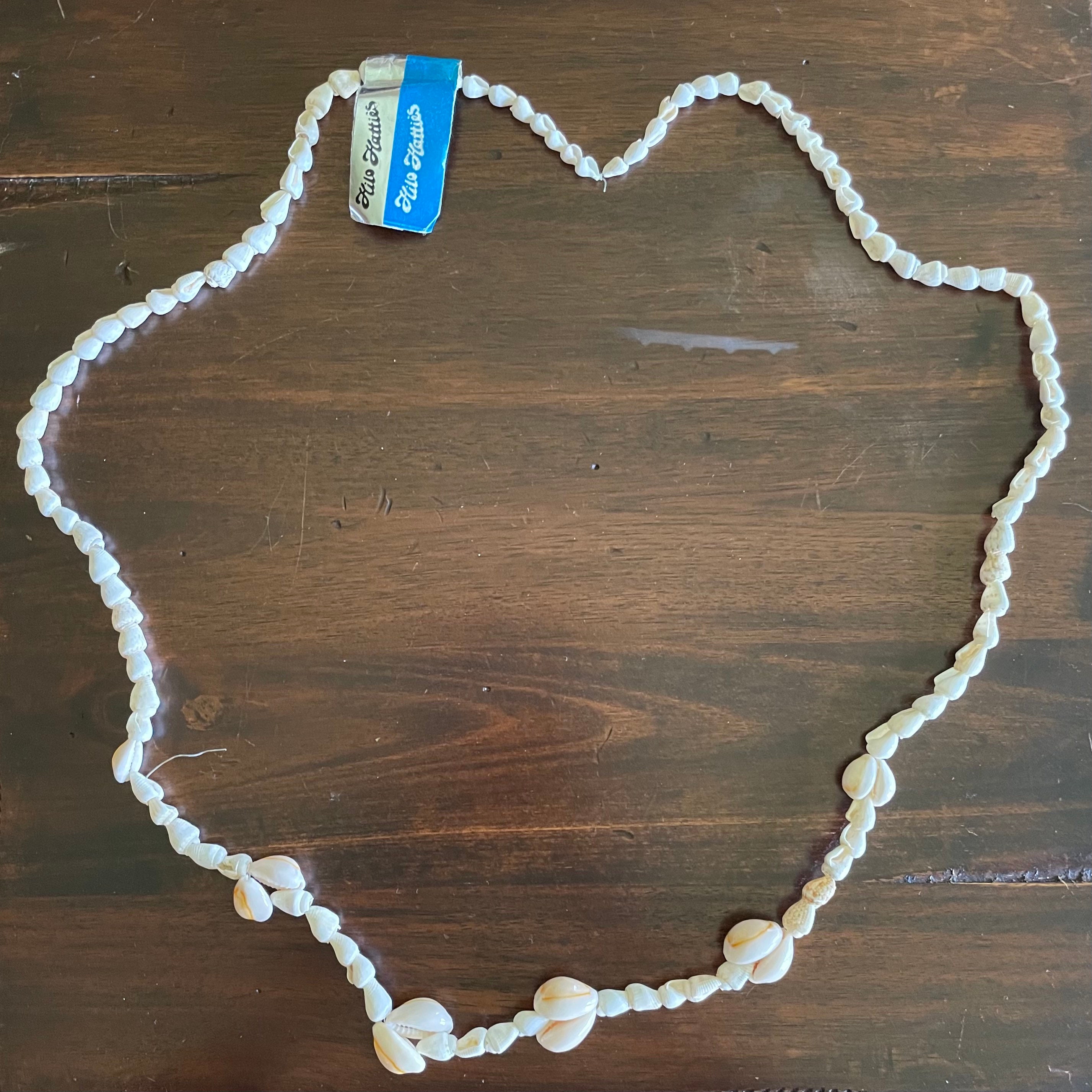 Authentic Hawaiian Greeting Lei Shell Necklaces With Tags, Set of Two ...