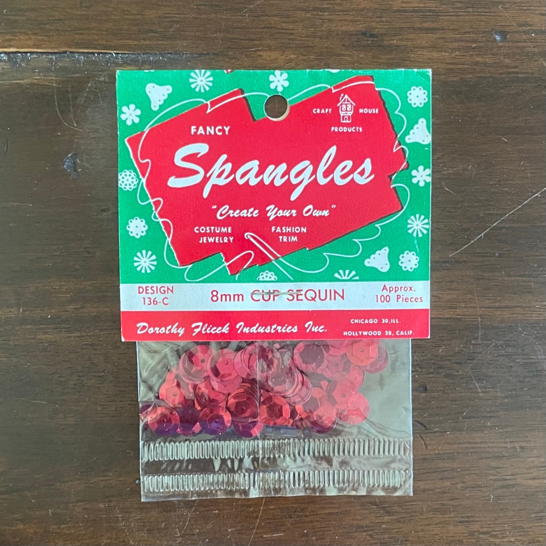 Cupped Red Sequins 8mm, Fancy Spangles, Dorothy Flicek Industries Inc ...