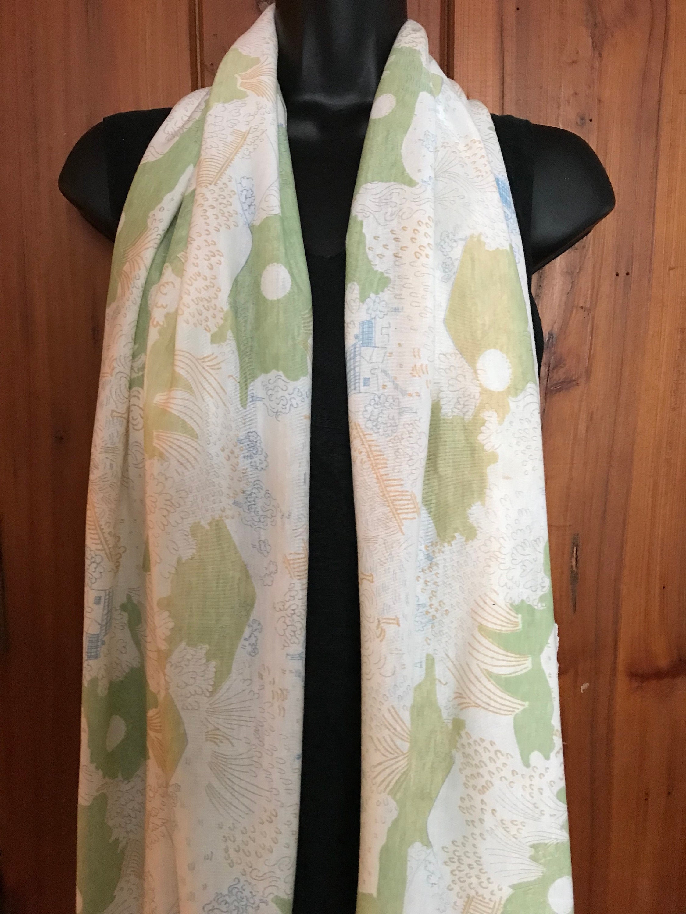 Vintage Knit Fabric Japanese Inspired Imagery C. 1970s - Etsy