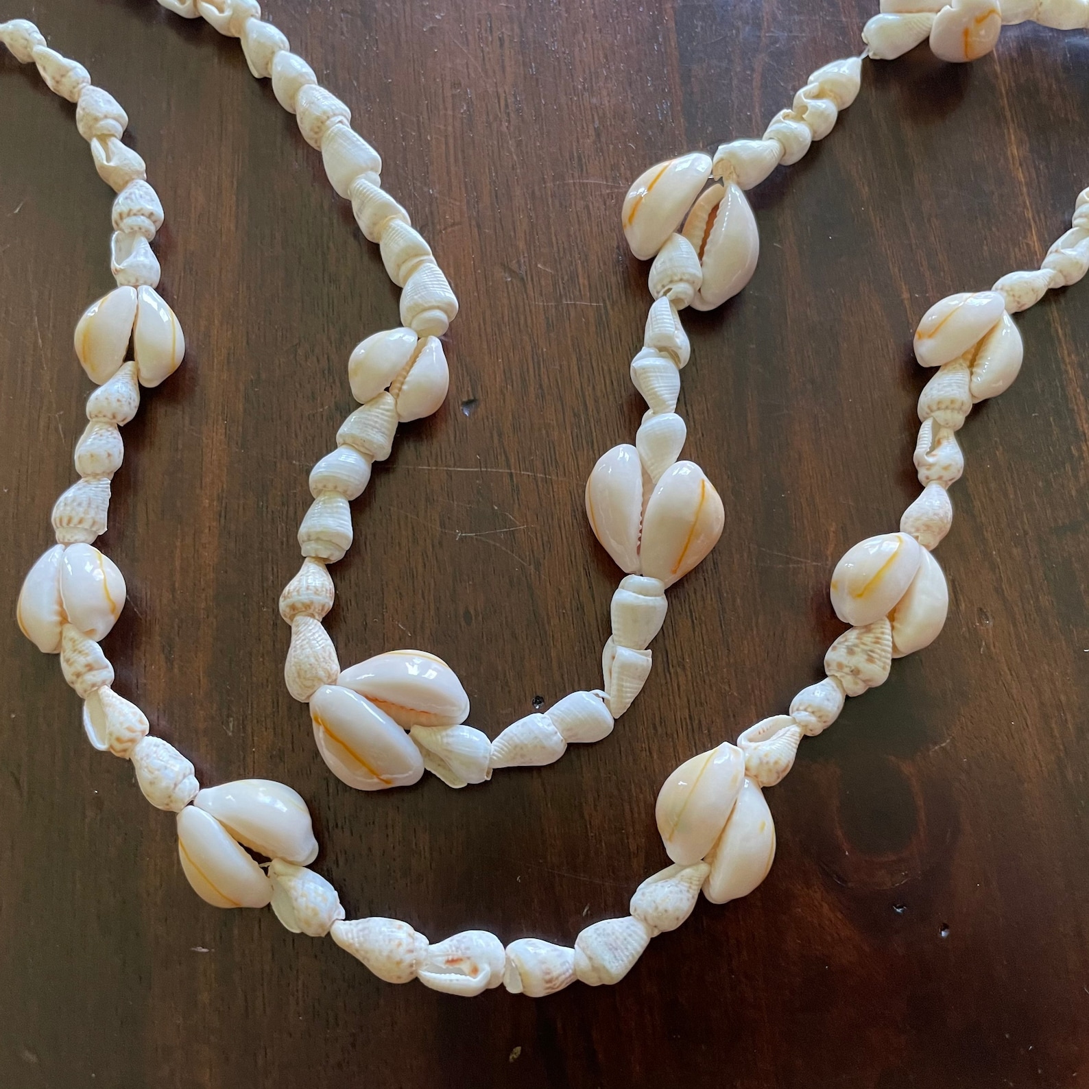 Authentic Hawaiian Greeting Lei Shell Necklaces With Tags, Set of Two ...