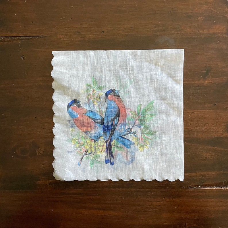 Bluebird Silk Effect Napkins Rice Paper Made in Japan - Etsy