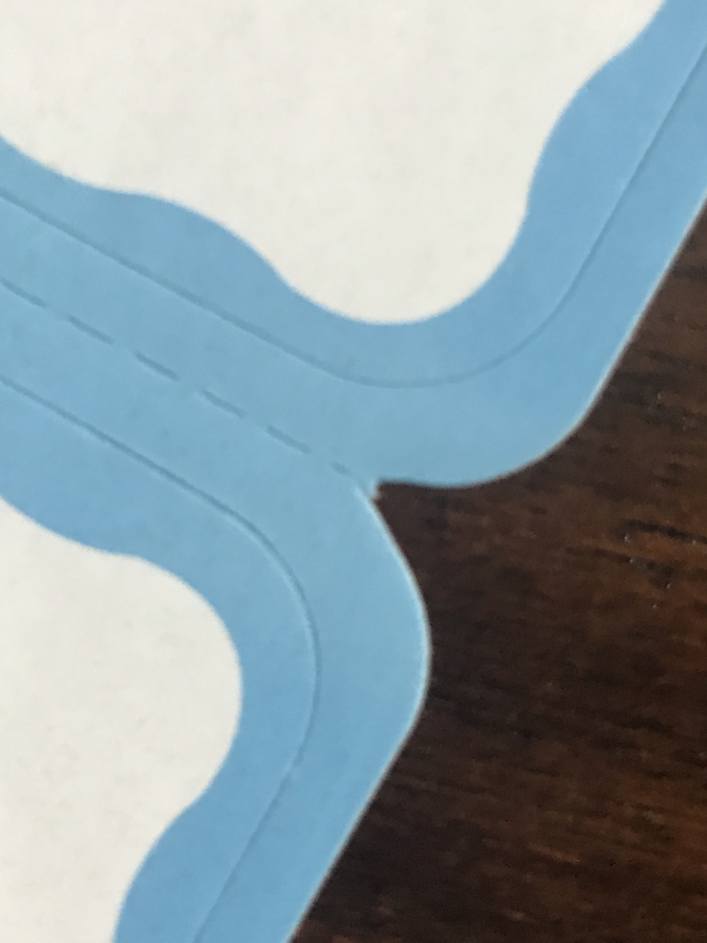 Blue Border Labels, C.1980s, Set of Two Self Adhesive, Peel and Stick ...