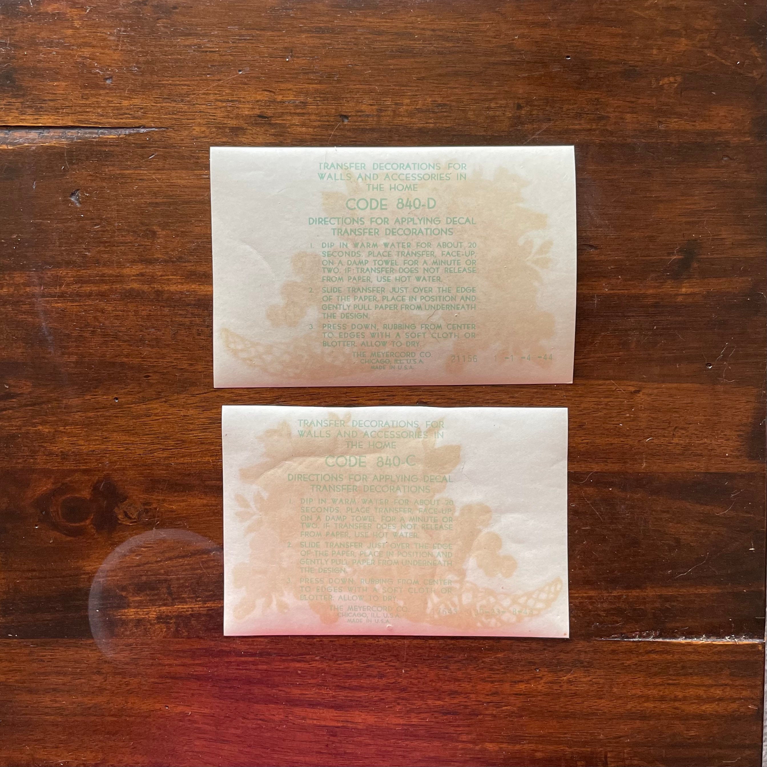 One Fruit Cornucopia Water Slide Decals C.1950s, Vintage Kitchen Garden ...