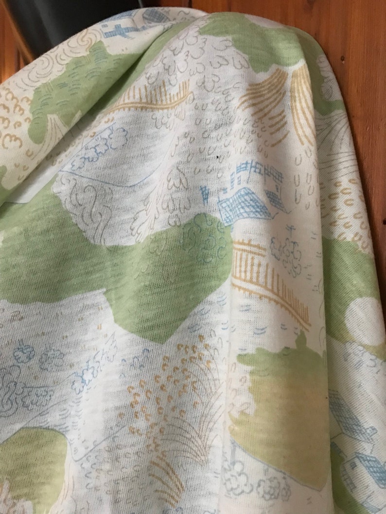 Vintage Knit Fabric Japanese Inspired Imagery C. 1970s - Etsy